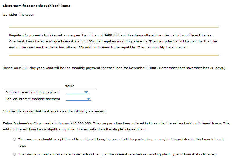 Solved 16.5 Simple interest monthly payment | Chegg.com