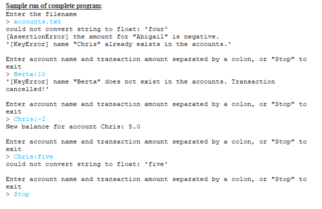 You are tasked with writing a simple banking program. | Chegg.com