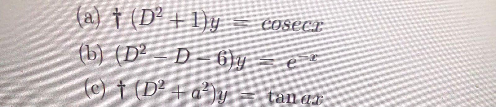 Solved Solve the following using method of variation of | Chegg.com