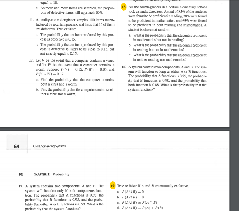 Solved Civil Engineering System ** PLEASE HELP WITH THE | Chegg.com