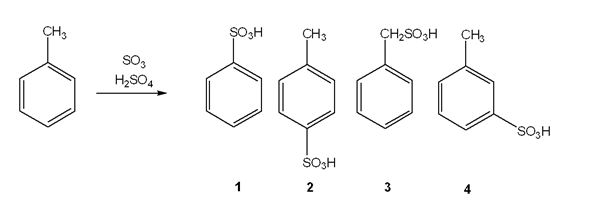 Solved CH3 ŞO3H CH3 CH2SO3H SO, H2SO4 SO3H SO3H | Chegg.com