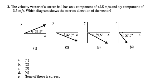 Solved 2. The velocity vector of a soccer ball has an x | Chegg.com