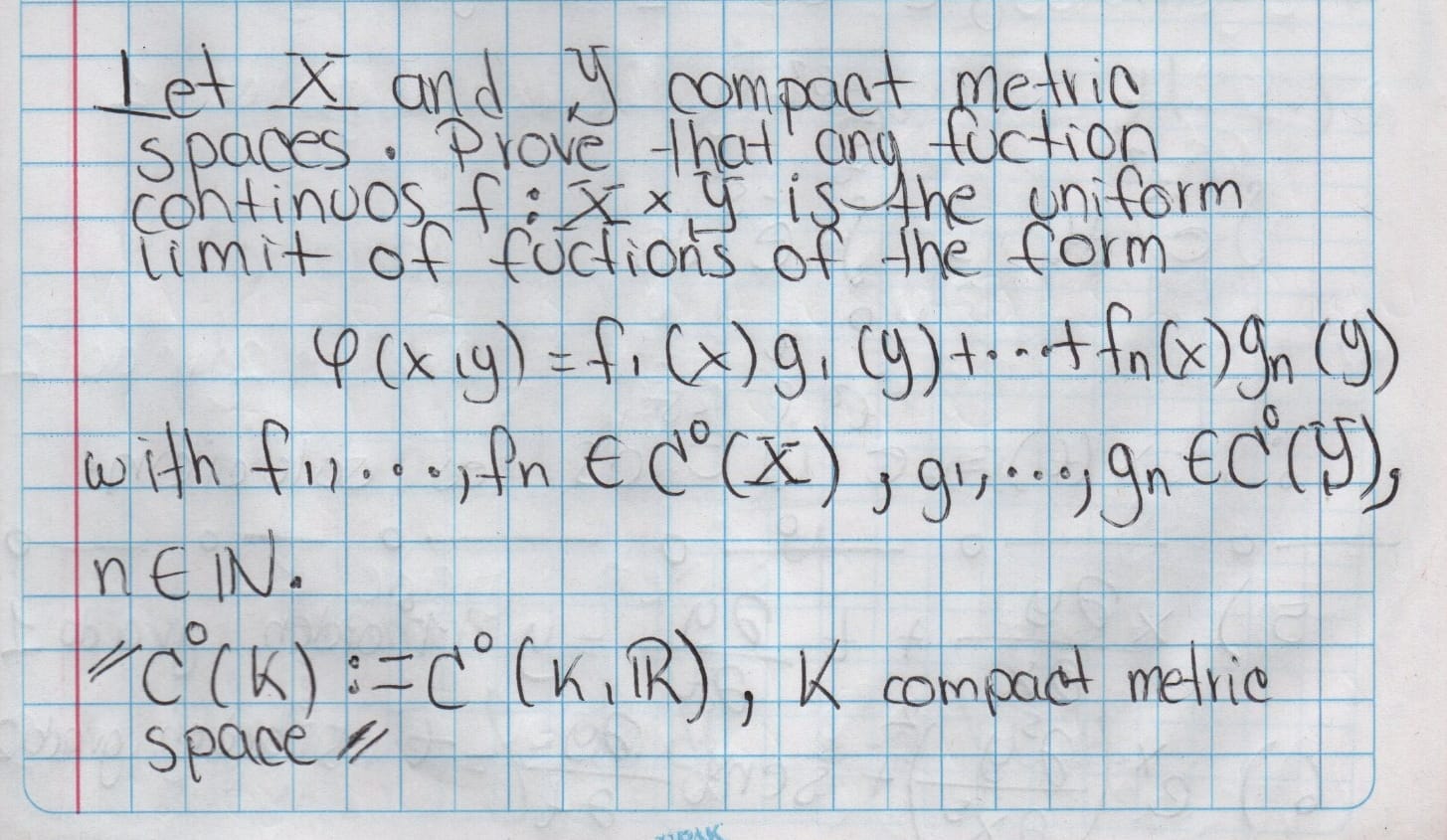Solved Let X And Y Compact Metric Spaces Prove That Any 