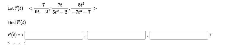 Solved Let r(t)= Find r′(t) | Chegg.com