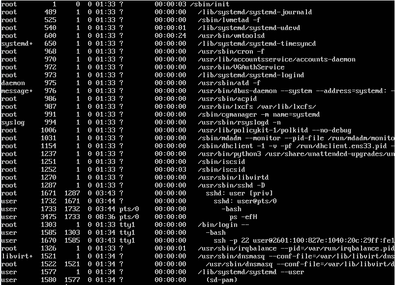 Solved Based on the output of this command, how many users | Chegg.com
