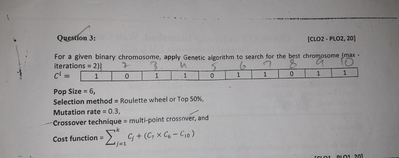 Solved Question 3: [CLO2 - PLO2, 20] For a given binary | Chegg.com