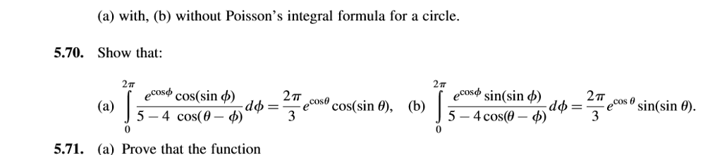 Solved (a) with, (b) without Poisson's integral formula for | Chegg.com