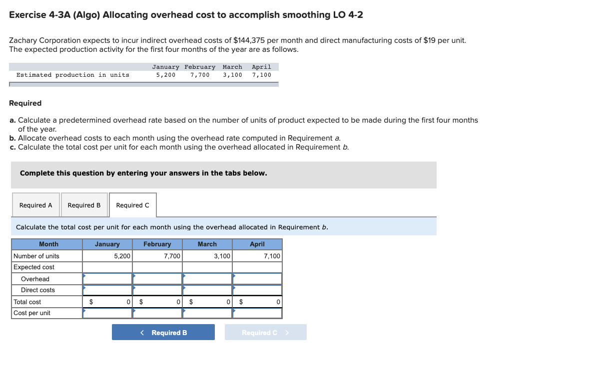 Solved Exercise 4-3A (Algo) Allocating overhead cost to | Chegg.com