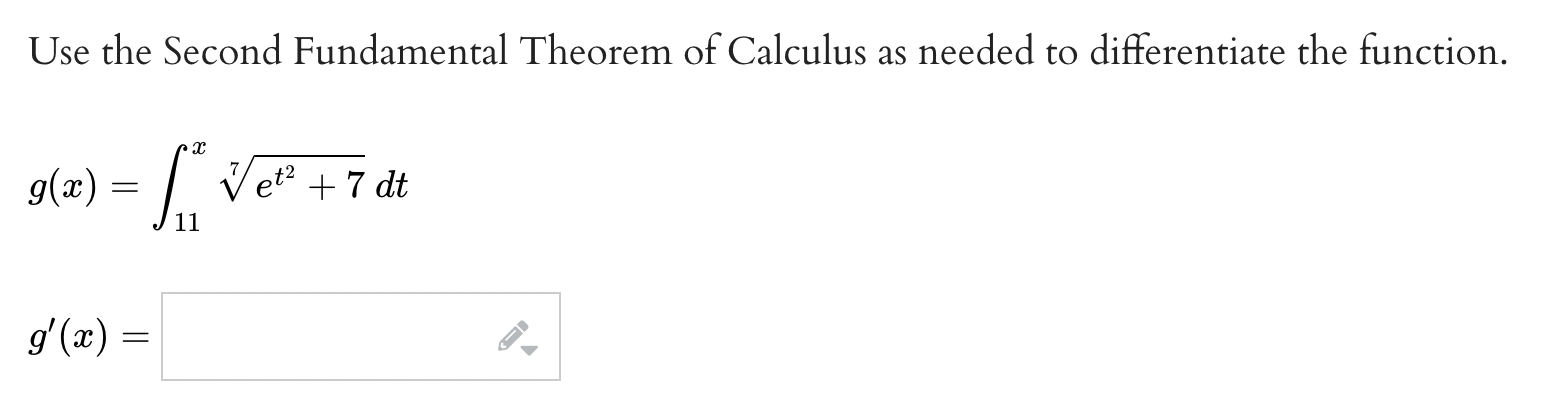 Solved Use the Second Fundamental Theorem of Calculus as | Chegg.com