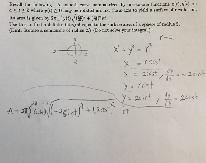 Solved Recall the following. A smooth curve parametrized by | Chegg.com
