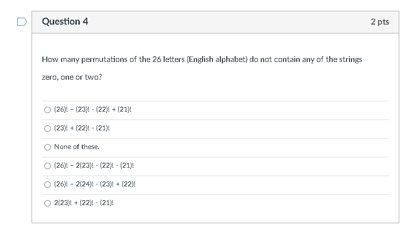 Solved How many permutations of the 26 letters (English | Chegg.com