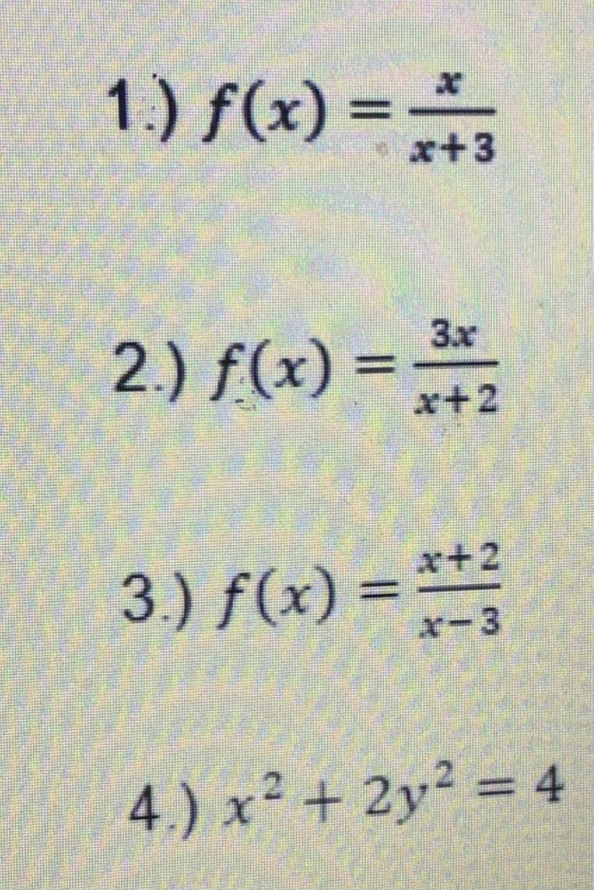 Solved Can you help me find the first derivative, second | Chegg.com
