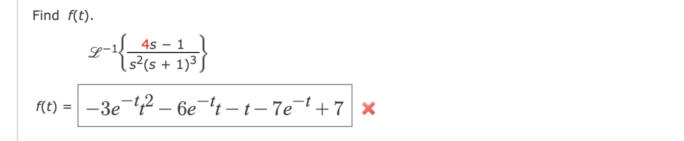 Solved Find f(t). | Chegg.com