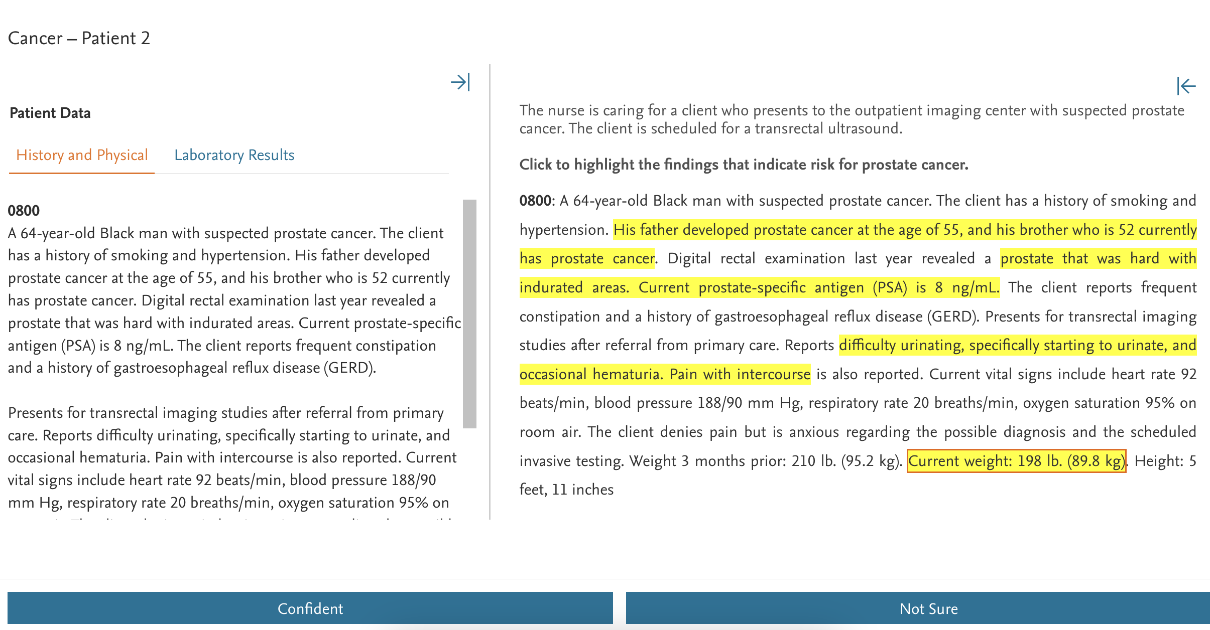 Solved Patient Data 0800 A 64-year-old Black man with | Chegg.com
