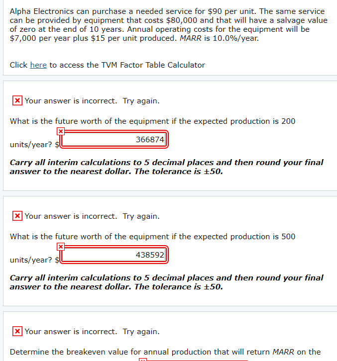 Solved Alpha Electronics can can be provided by equipment | Chegg.com