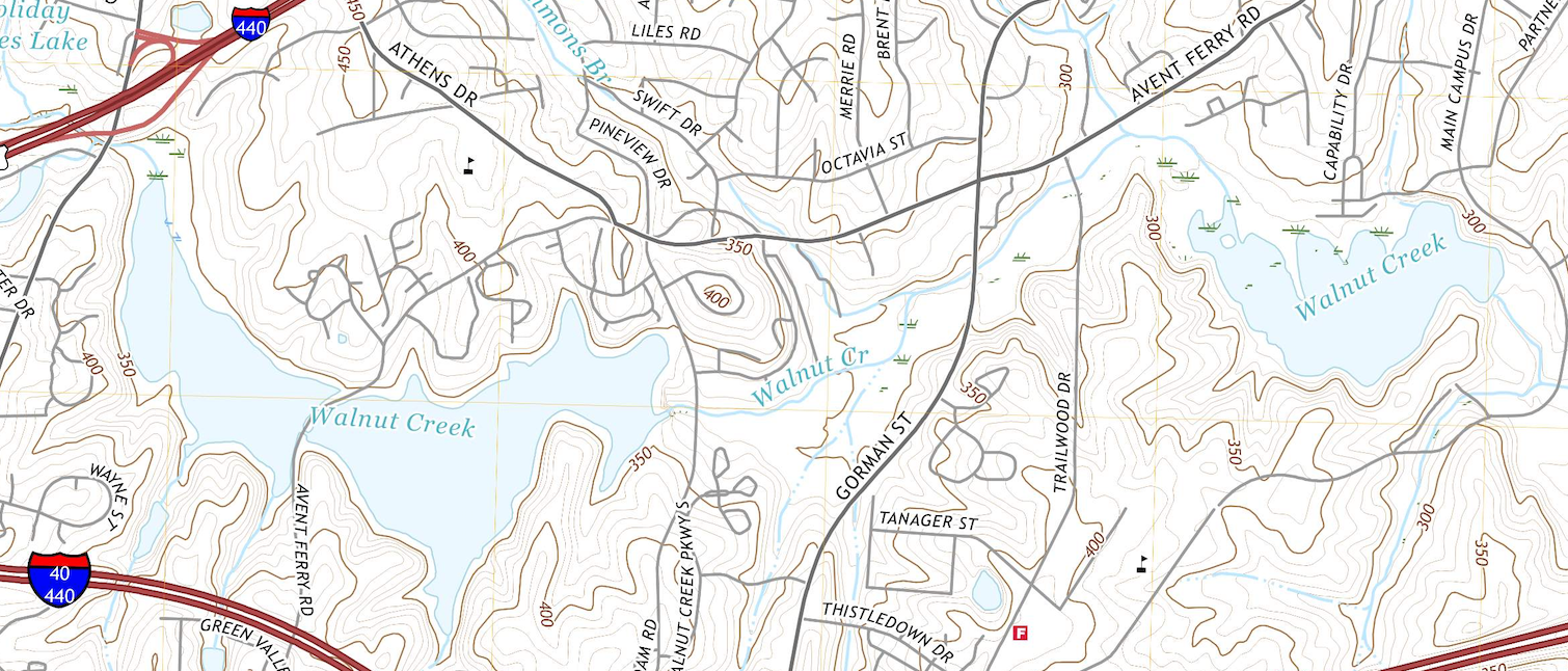 Solved CONTOUR INTERVAL 10 FEET NORTH AMERICAN VERTICAL | Chegg.com