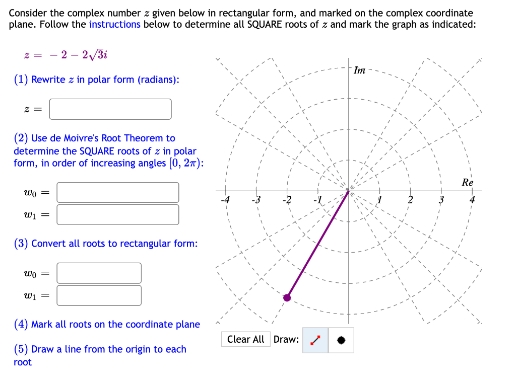Solved Consider the complex number z given below in | Chegg.com