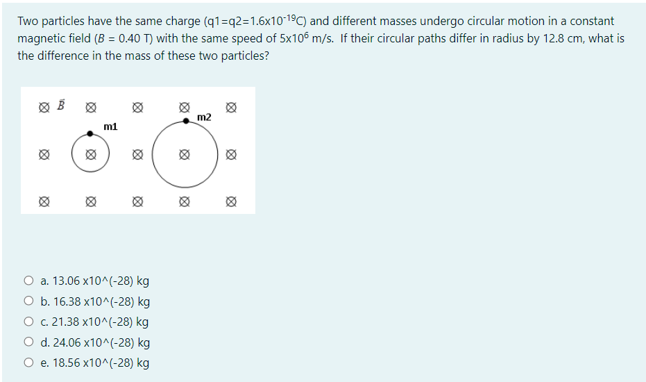 Solved Two particles have the same charge (q1=q2=1.6x10-19C) | Chegg.com