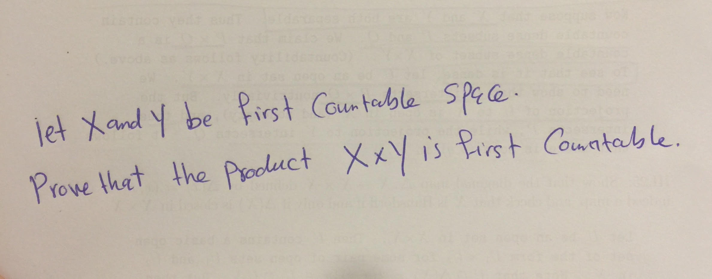 Solved let X and Y be first Countable space. Prove that the | Chegg.com
