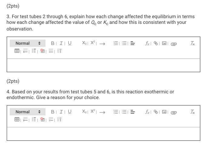 Solved (9pts) Part II: Cobalt Chloride Reaction [CoCl4] | Chegg.com