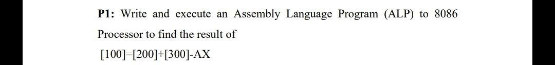 Solved P1 Write And Execute An Assembly Language Program 7623