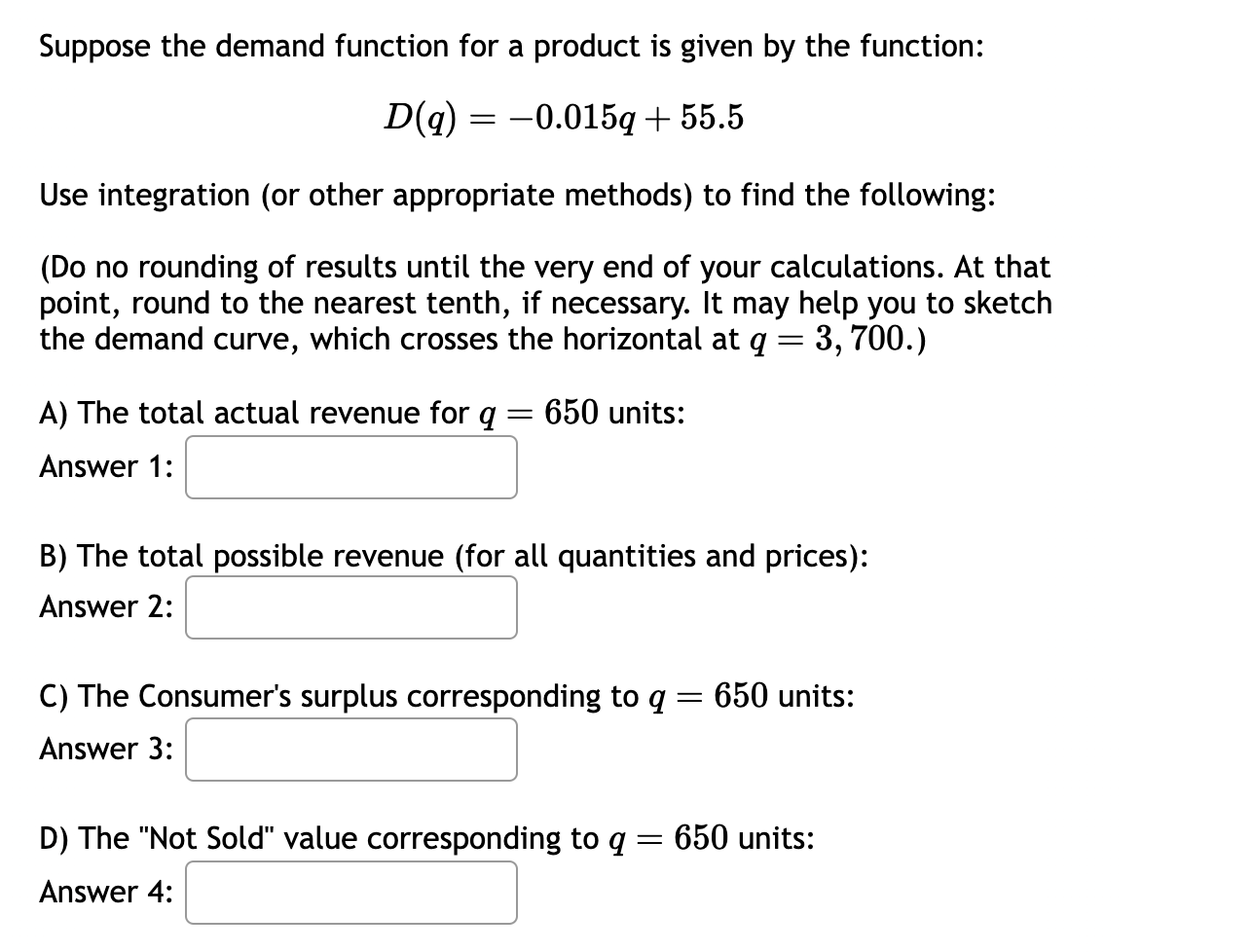 Solved Suppose the demand function for a product is given by | Chegg.com