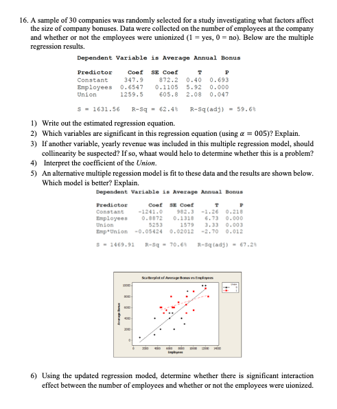 Solved 16. A sample of 30 companies was randomly selected | Chegg.com