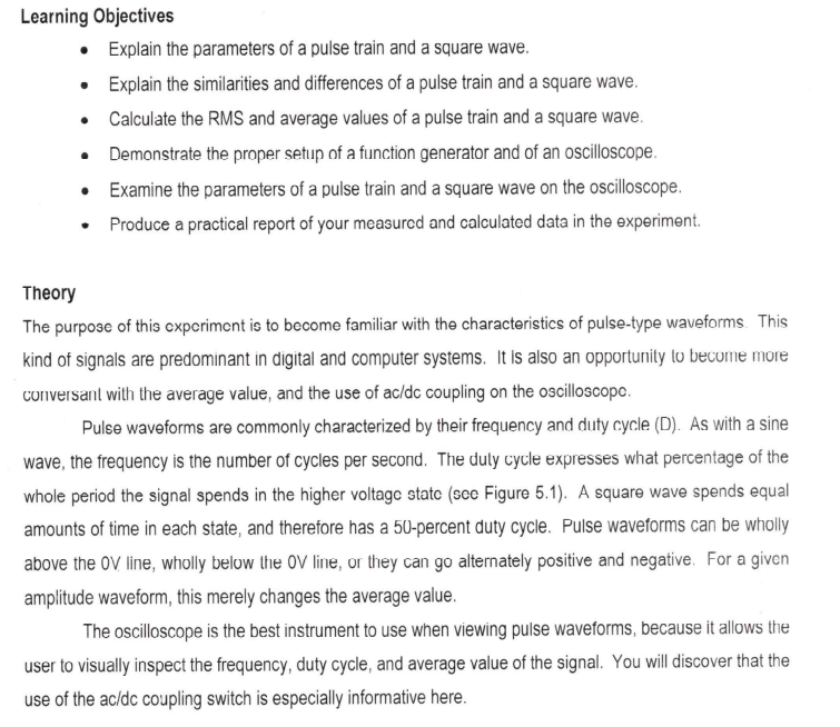 Solved Learning Objectives Explain the parameters of a pulse | Chegg.com