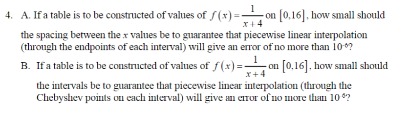 4. A. If a table is to be constructed of values of | Chegg.com