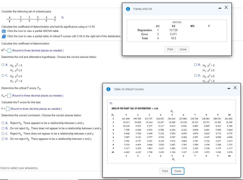 Solved Partial ANOVA Consider the following set of ordered | Chegg.com