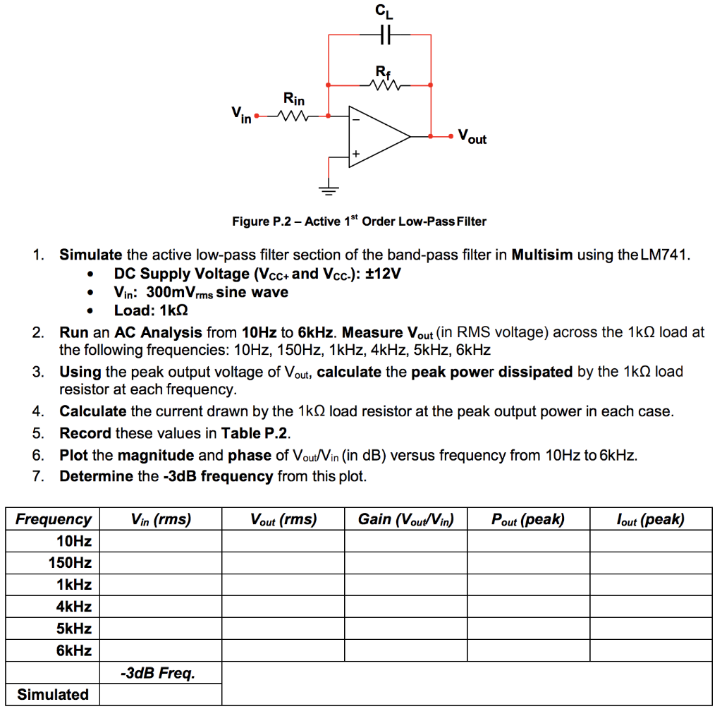 Active Low Pass Filter Multisim Live, 43% OFF