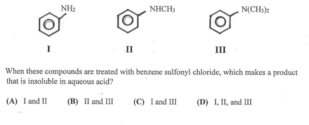 Solved NH2 NHCH N(CH3)2 III When these compounds are treated | Chegg.com