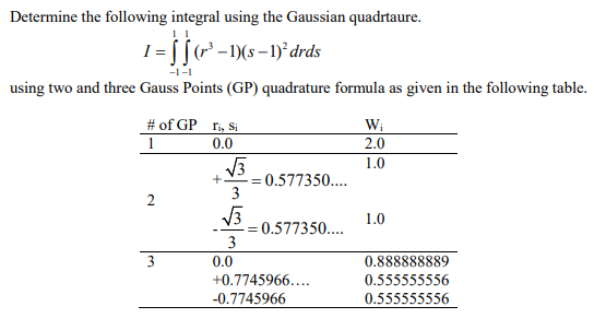 Solved Determine the following integral using the Gaussian | Chegg.com