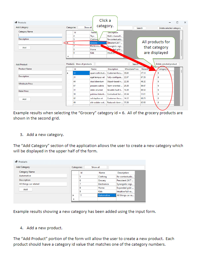 Solved IIllestone 4Gul for products and Product Categories | Chegg.com