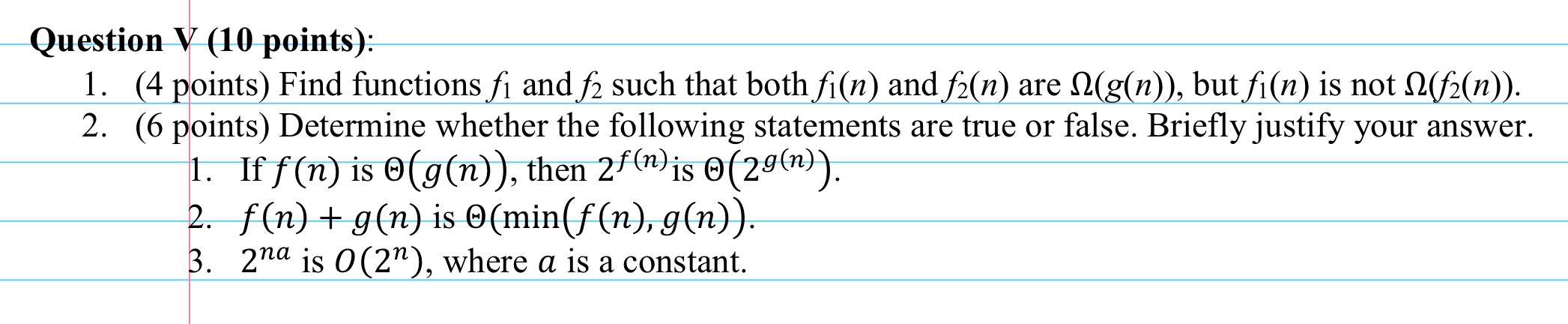 Solved Question V (10 points): 1. (4 points) Find functions | Chegg.com