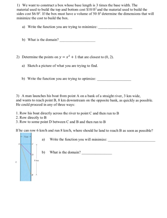 Solved ) We want to construct a box whose base length is 3 | Chegg.com