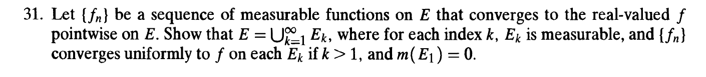 Solved 31. Let {fn} be a sequence of measurable functions on | Chegg.com