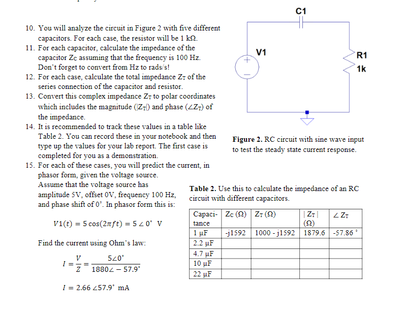 Solved Prelab Calculations/Simulation 100 Calculate the | Chegg.com