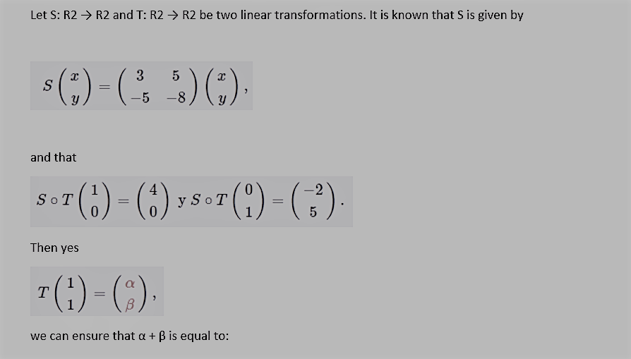 Solved Let S: R2 → R2 and T: R2 → R2 be two linear | Chegg.com