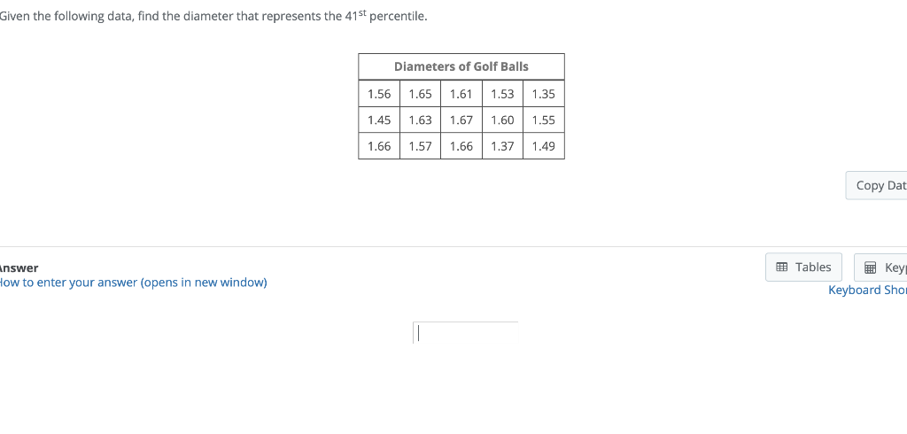 Solved Given the following data, find the diameter that | Chegg.com
