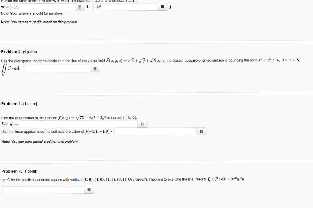 Solved E. Find the (unit) direction vector win which the | Chegg.com