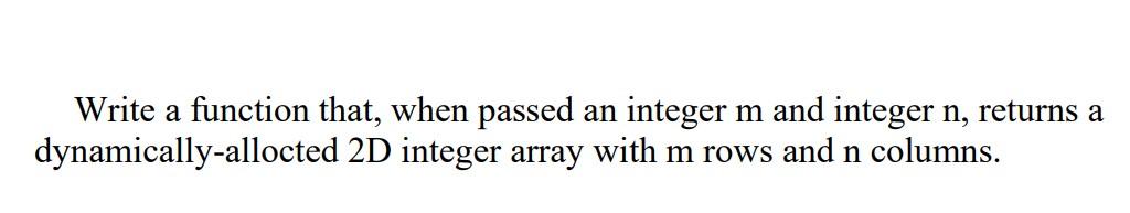 Solved Write a function that, when passed an integer m and | Chegg.com