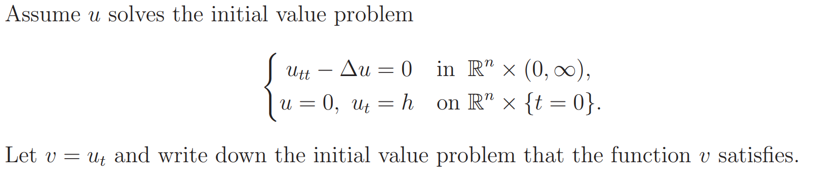 Solved Assume u solves the initial value problem s utt - Au | Chegg.com