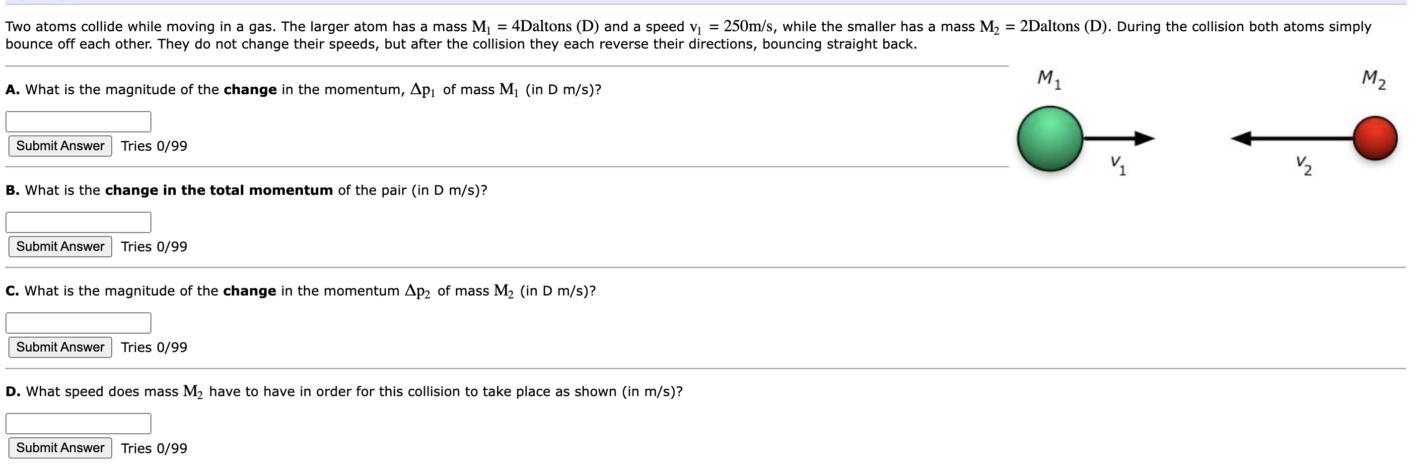 Solved bounce off each other. They do not change their | Chegg.com