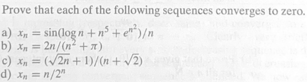 Solved Prove that each of the following sequences converges | Chegg.com