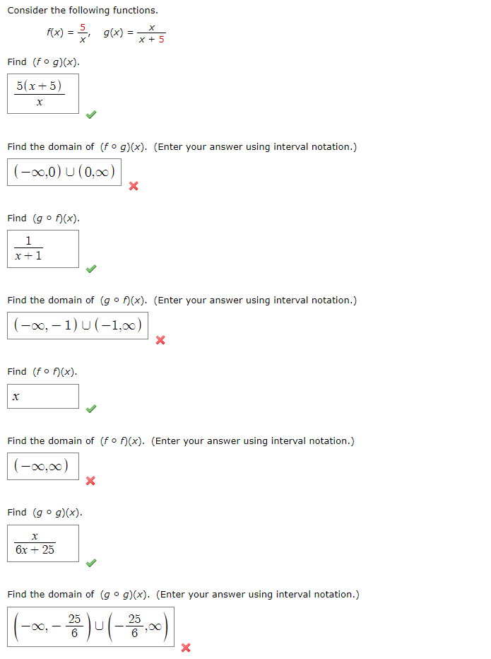 Solved Consider the following functions. f(x) = g(x) = x^5 | Chegg.com