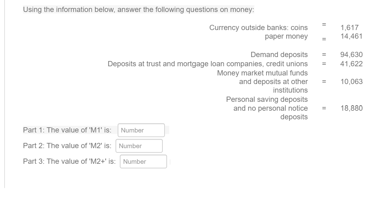 Solved Using the information below, answer the following | Chegg.com