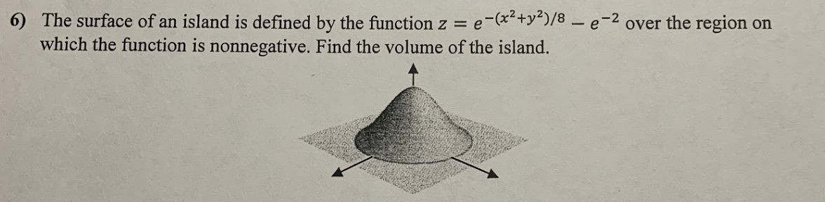 Solved 6. The surface of an island is defined by the | Chegg.com
