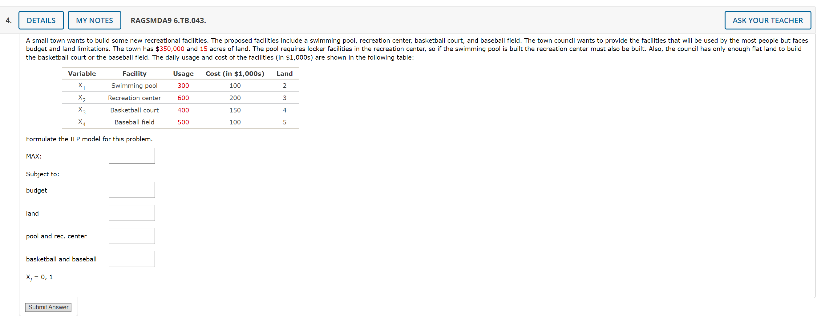 Solved Please help. Please don't ask me to use solver or | Chegg.com