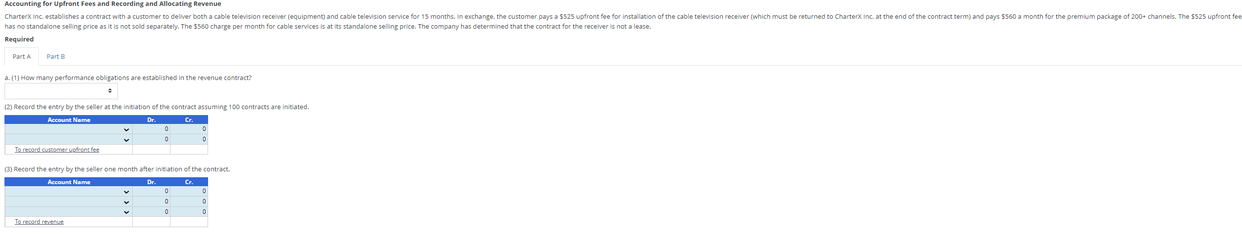 Solved Accounting for Upfront Fees and Recording and | Chegg.com